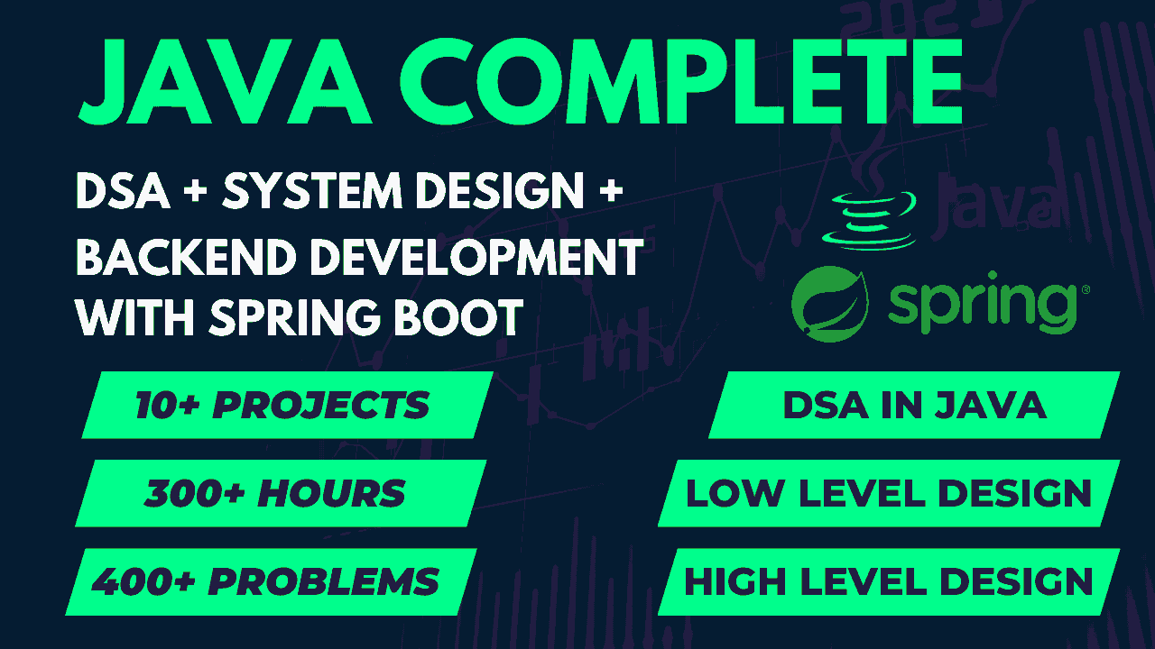 Free Master Complete Java + DSA + Backend + System Design with certificates Free Master Complete Java + DSA + Backend + System Design with certificates